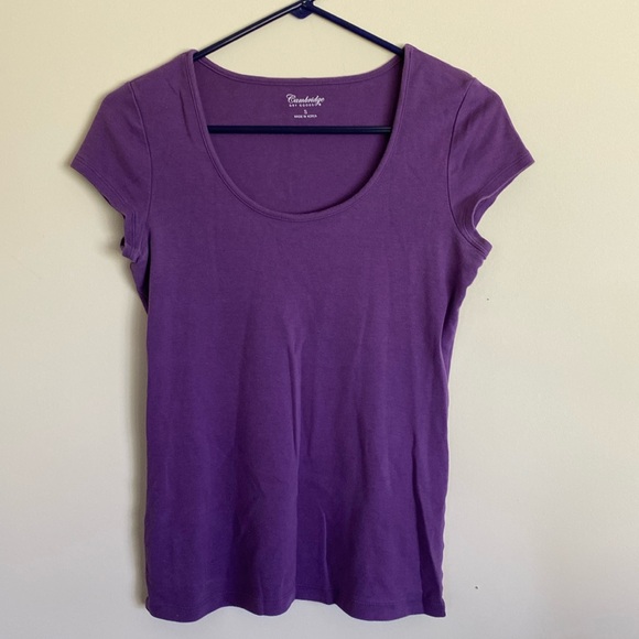 Cambridge Dry Goods | Tops | Cambridge Purple Basic Tee Small | Poshmark